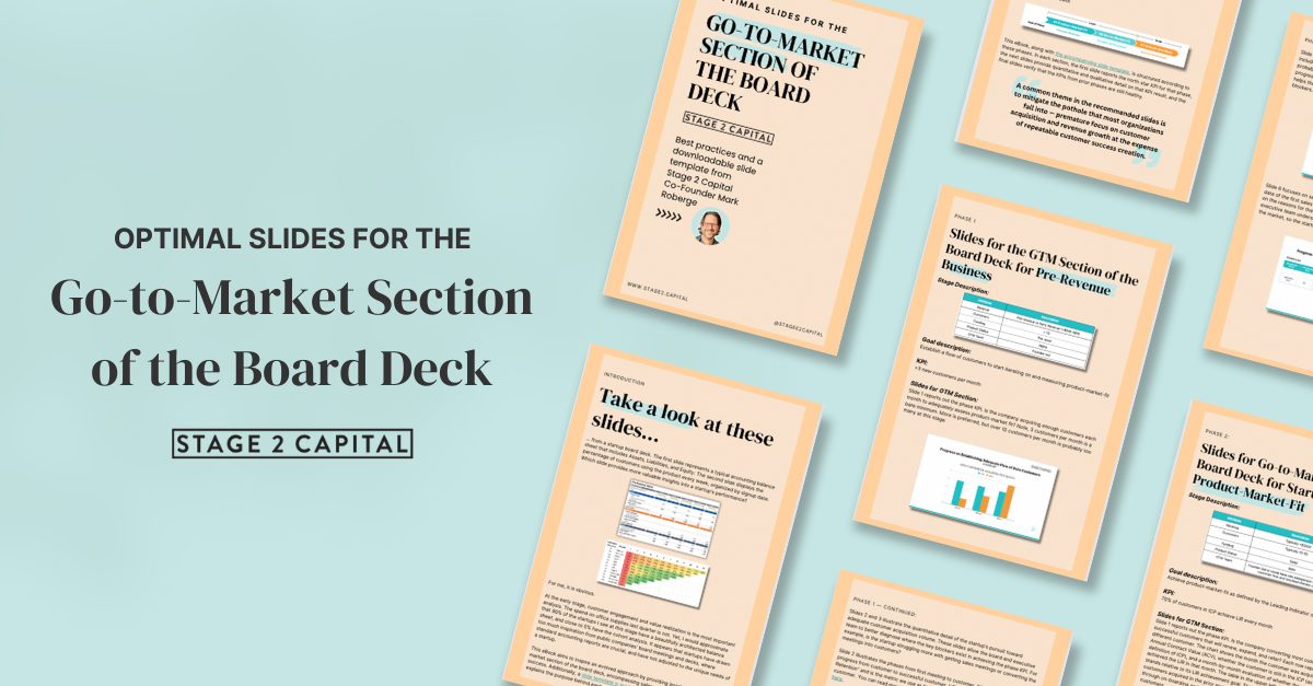 Optimal Slides for the GTM Section of the Board Deck | Stage 2 Capital